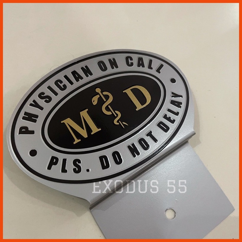 Doctor MD Physician On Call Asclepius Logo Car License Plate Emblem ...