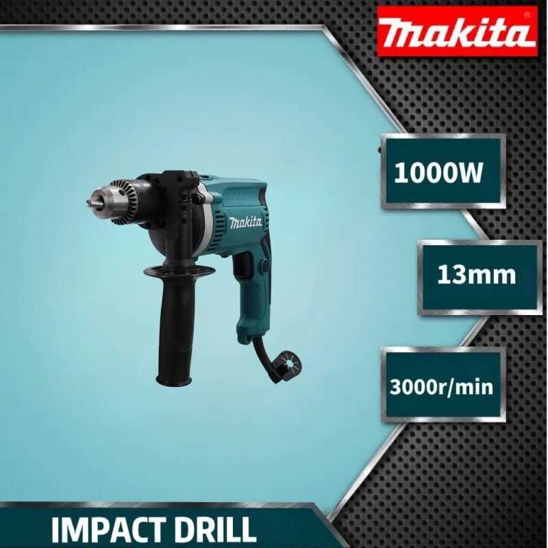 Makita Impact Drill Set Blue Hammer Protable Tool Barena Electric Hand ...