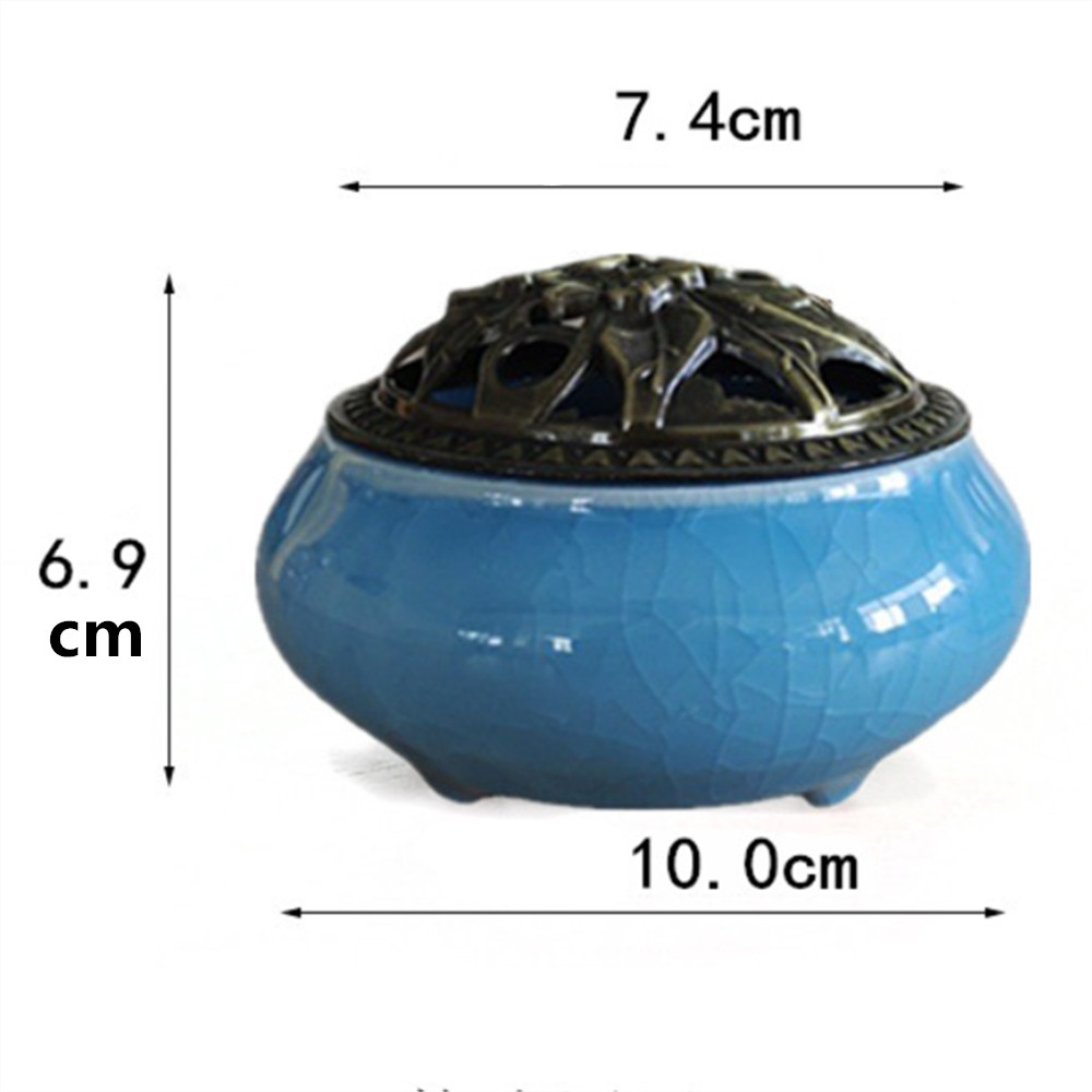 Ice Crack Incense Burner Ceramic Incense Holder Scented Stick Mosquito ...