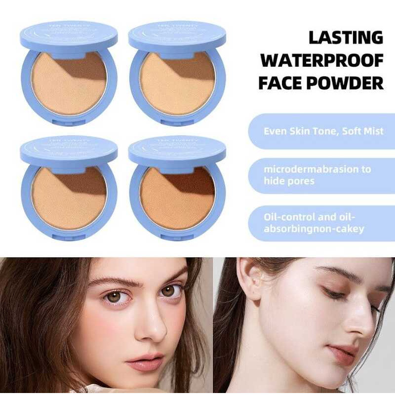 Lazmallnew TEN TWENTY Lasting Waterproof Press Face Powder Light Silky ...