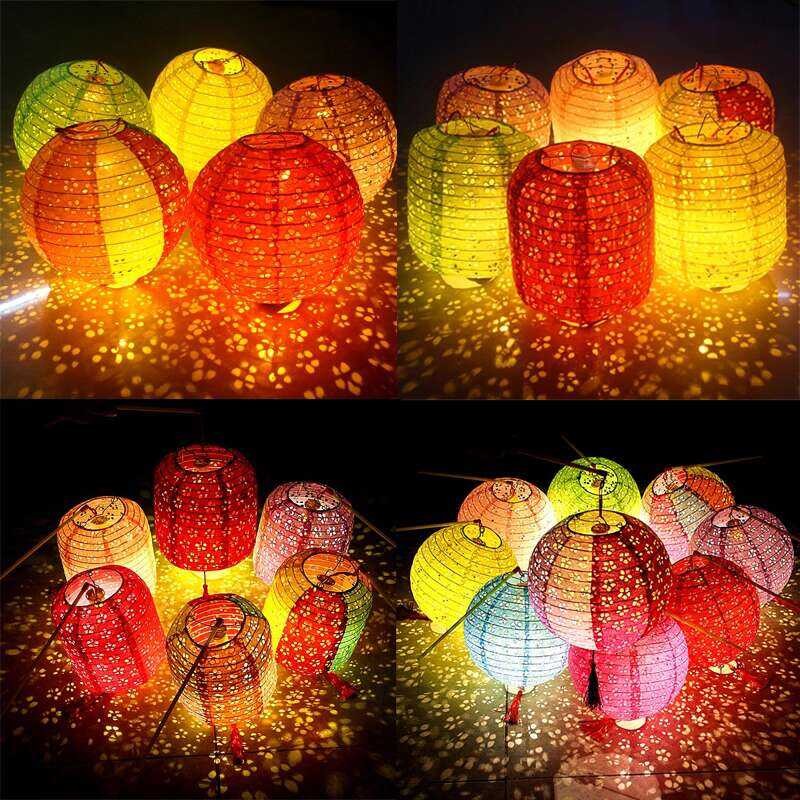 Mid-Autumn Festival Children's Handheld Glowing Handmade Foldable Red ...