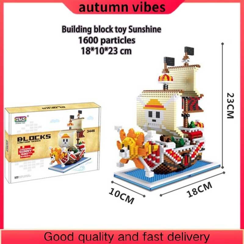 Luffy Building Blocks Toy Pirate King Of One Piece Ship Sunshine ...