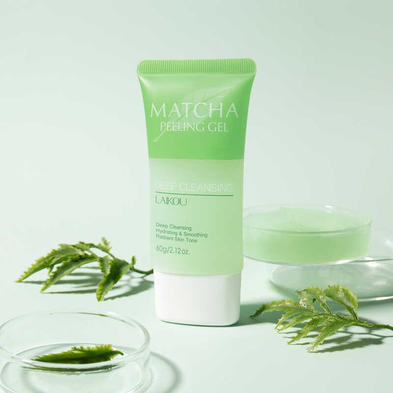 LAIKOU Matcha Exfoliating Gel 60g Pore Cleansing Face and Body Scrub ...