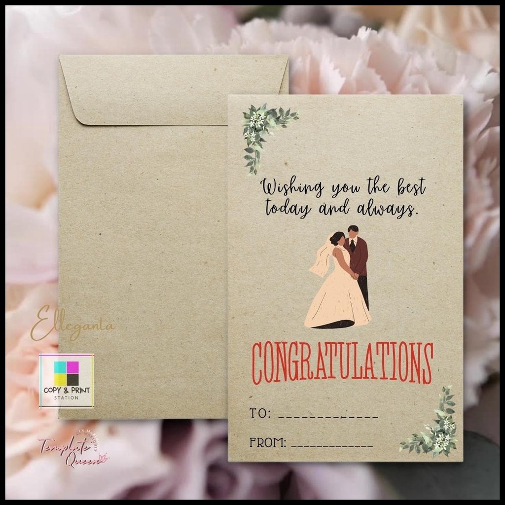Customized Money Envelope for Wedding 30 PCS | Shopee Philippines