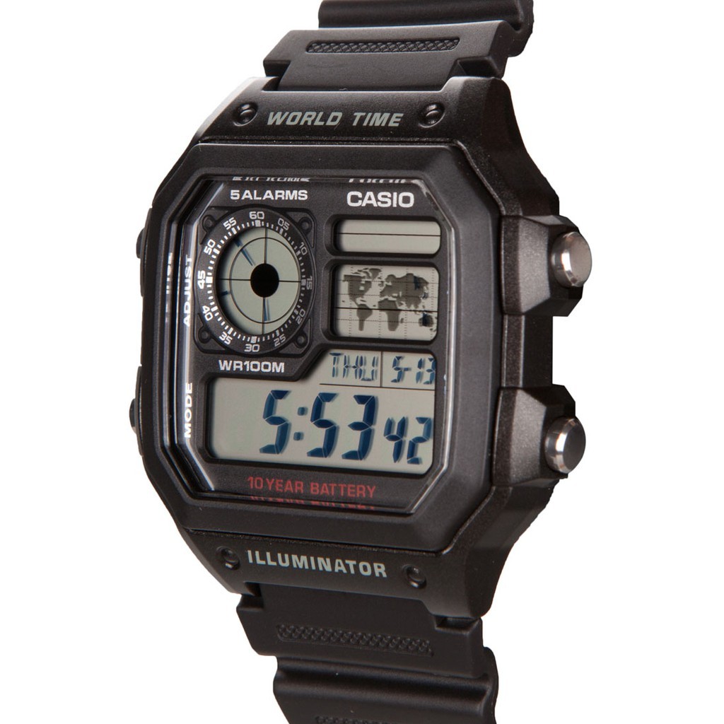 Casio AE-1200WH-1AVDF Digital Rubber Strap Watch For Men | Shopee Philippines