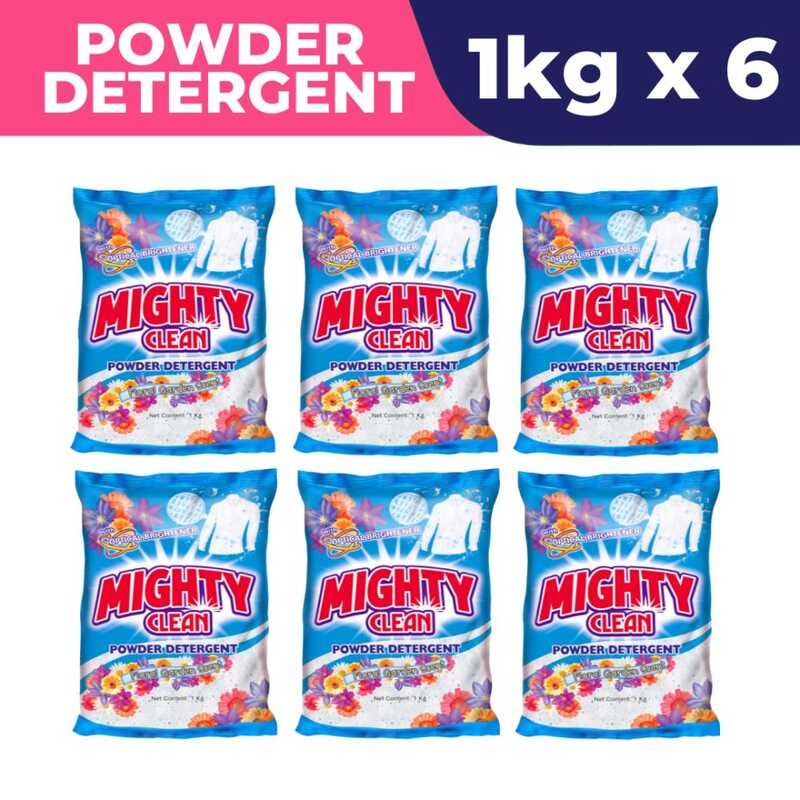 KILOS Mighty Clean Detergent Original - Powder (Blue) Kilos (1 Kilo X 6 ...