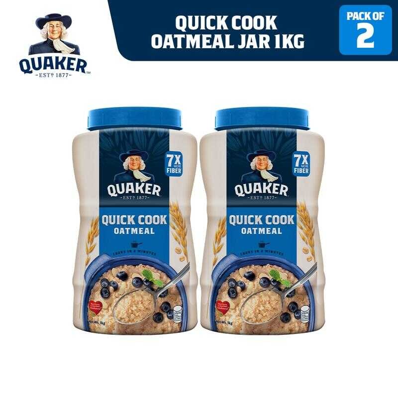 Quaker Quick Cooking Oatmeal 1Kg (Jar) - Pack Of 2 820 | Shopee Philippines