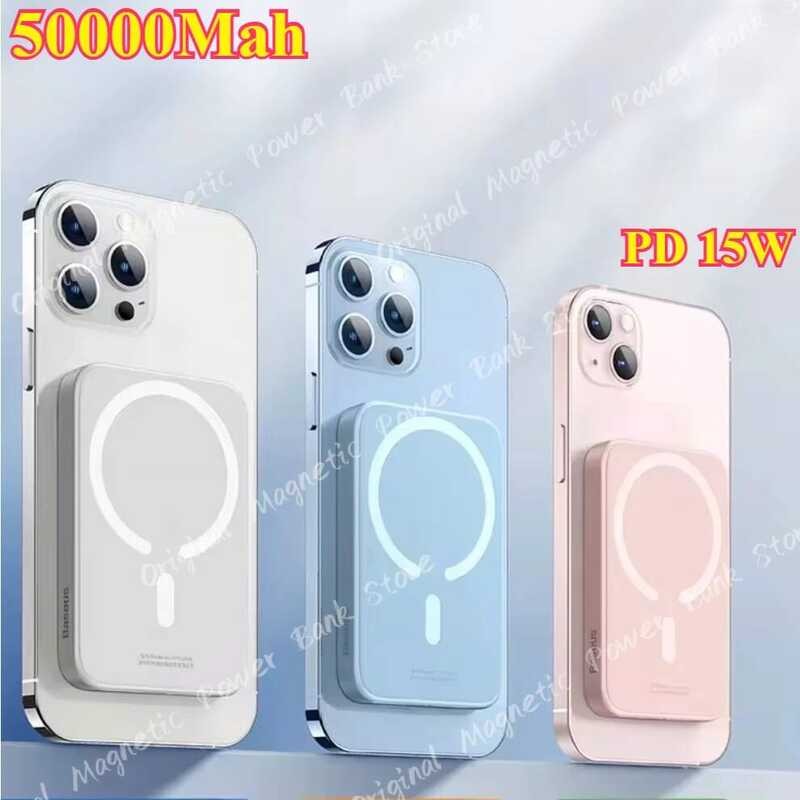 F3 For 2 Iphone 16 Magnetic Power Bank,50000Mah Wireless Bank, USB C ...