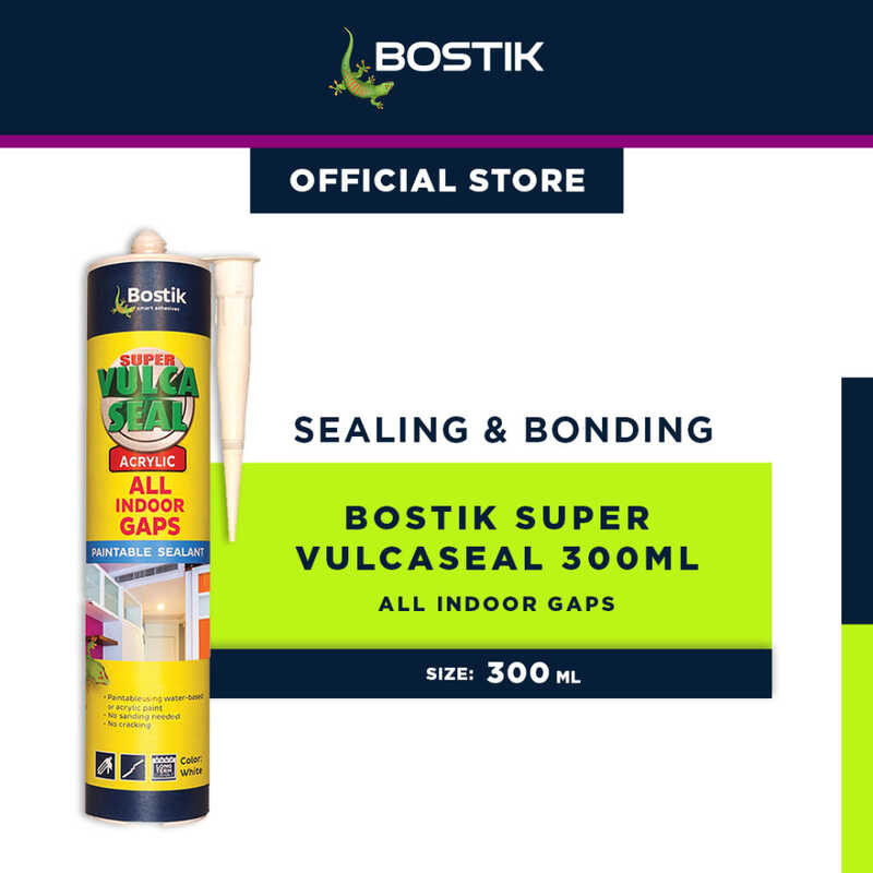 BOSTIK Super Vulcaseal Acrylic Sealant For All Indoor Gaps, 00Ml ...