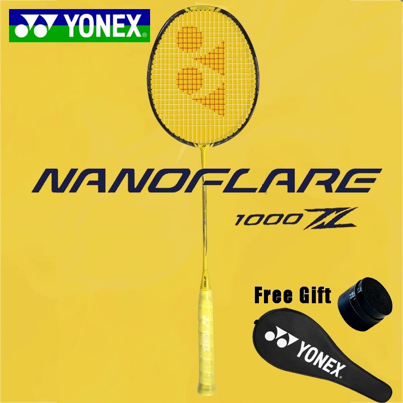 YONEX NANOFLARE 1000Z Badminton Racket 4U 26 28 30 Lbs Full Carbon NF1000Z Energy Boost Cap ...