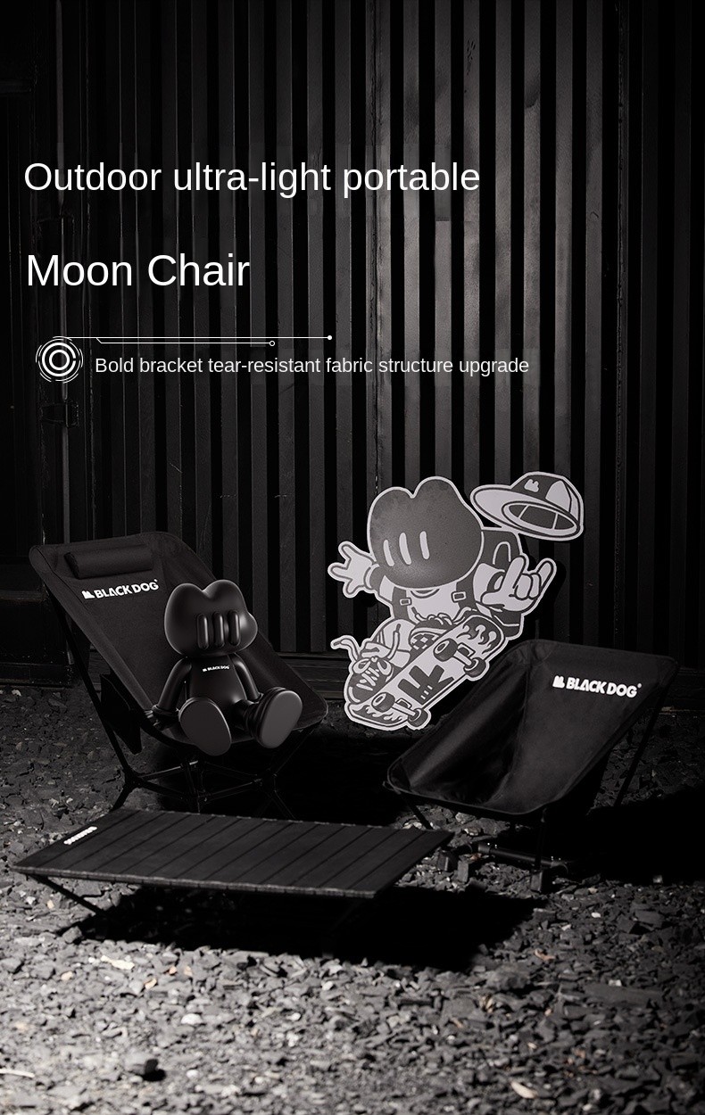 BLACKDOG High Back Moon Chair Portable Ultralight Foldable Aluminum ...