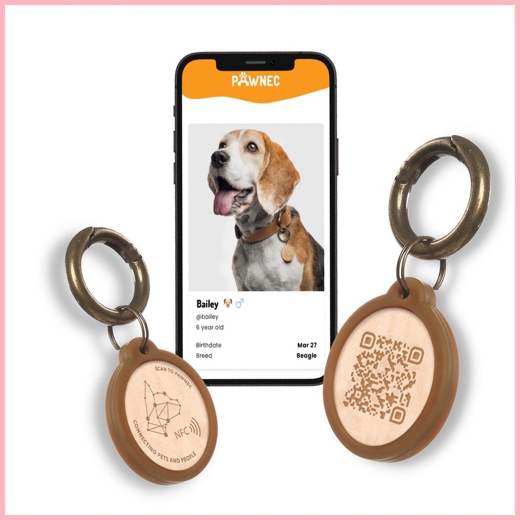 Pawnec Dog Tag with Name QR Code Pet Tag Pet Tracker Puppy Tag Dog Tag ...