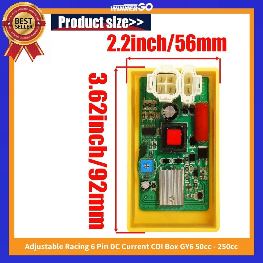 Racing Adjustable 6 Pin DC Current CDI Box GY6 50cc - 250cc Scooter ATV ...