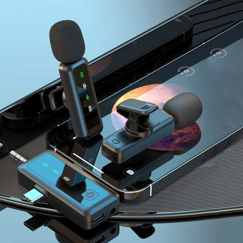 3-In-1 Wireless Lavalier Microphone Outdoor Live Streaming Noise ...