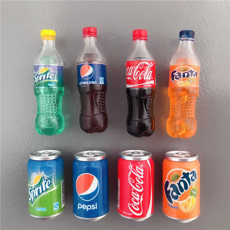 Tt Simulated Coca-Cola Sprite Can Fanta Refrigerator Magnet ...