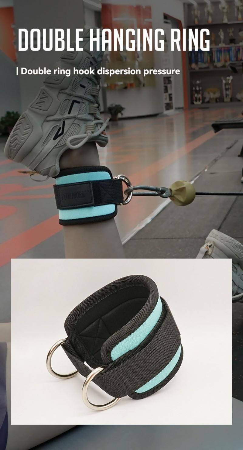 Adjustable Fitness Ankle Strap D-Ring Glute Kickback For Cable Machine ...