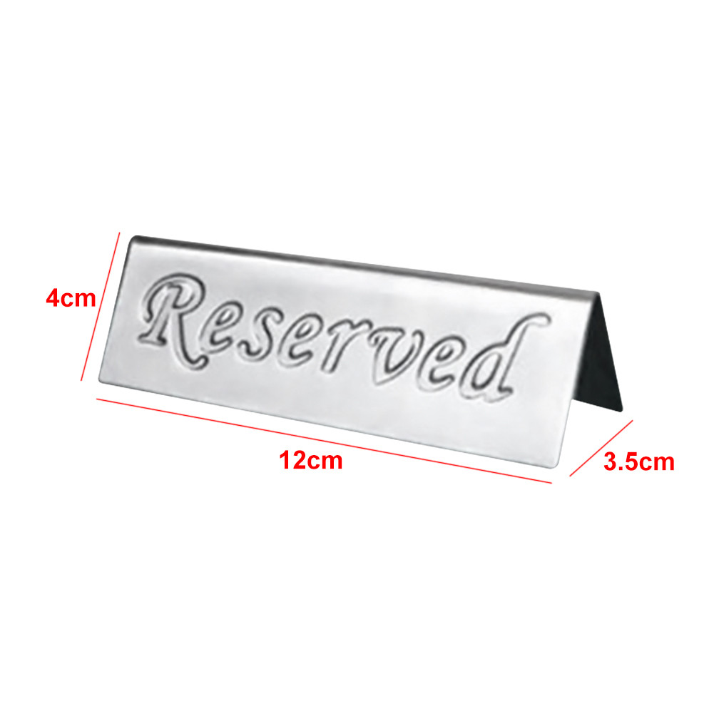 Reserved Table Sign Stainless Steel Reserve Seats Stand Restaurant ...