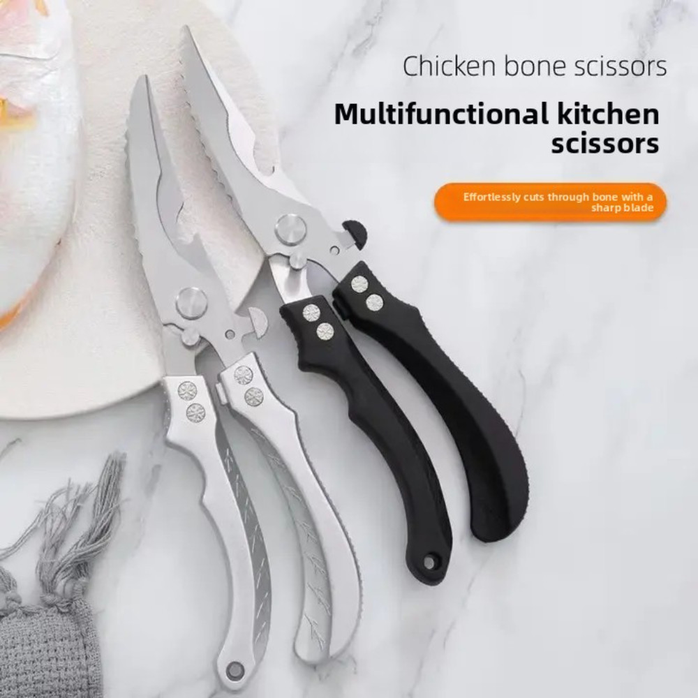 professional grade kitchen scissors for cutting chicken bones stainless ...