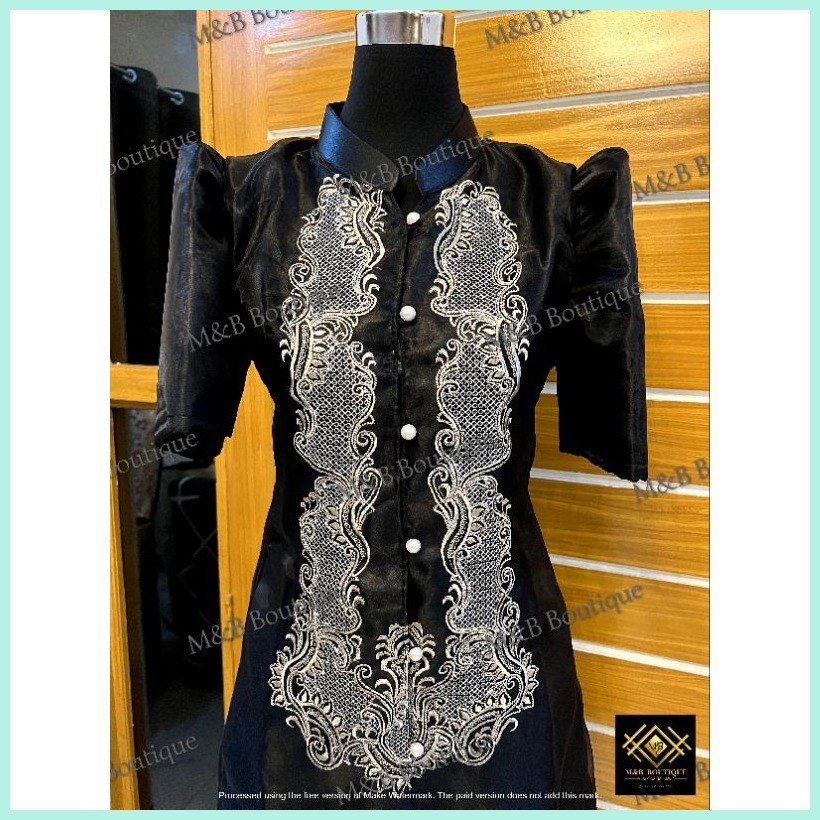 Filipiniana Mestiza Barong Dress / Imelda Ladies Barong Dress ...