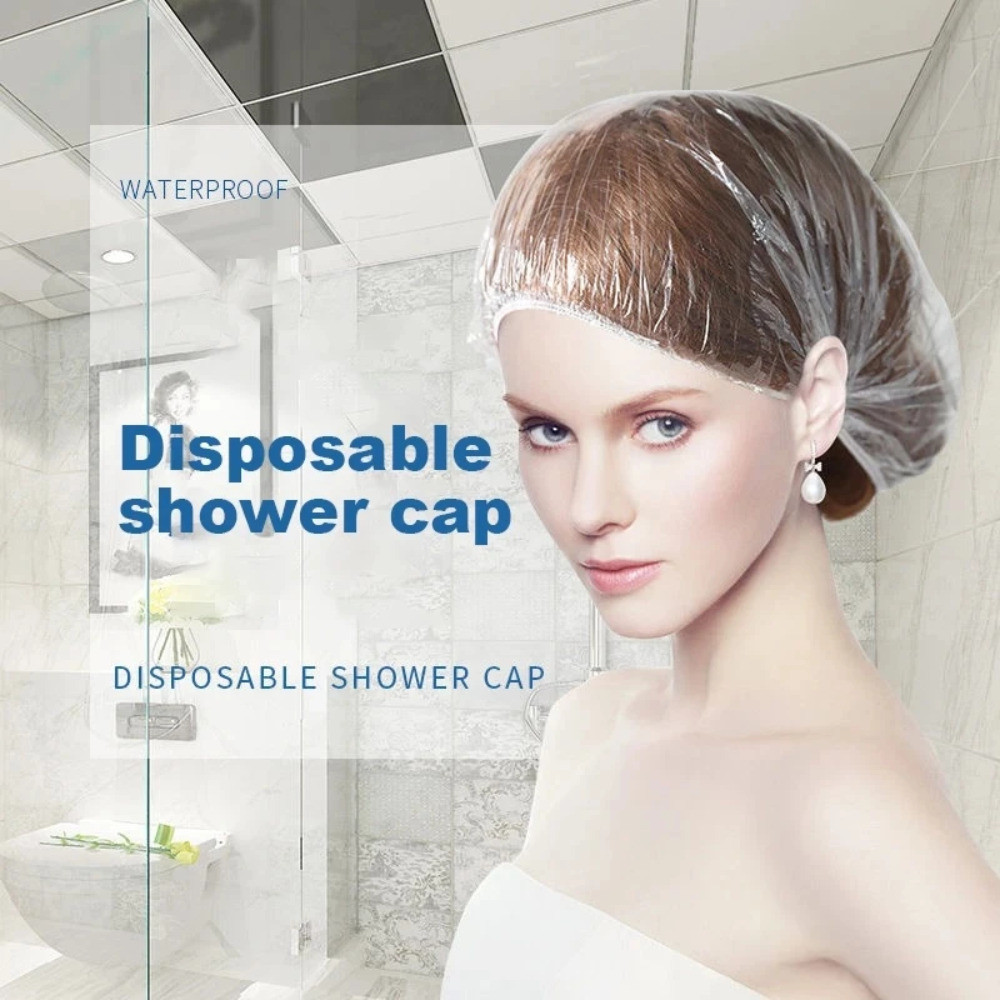 100Pcs Shower Cap Disposable Head Cap Medical Non Woven Cap Surgical ...