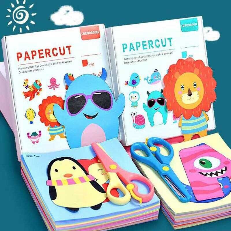 Paper Cutting Activity / Cut Scissor Skill Toddler 100Pcs With Two ...