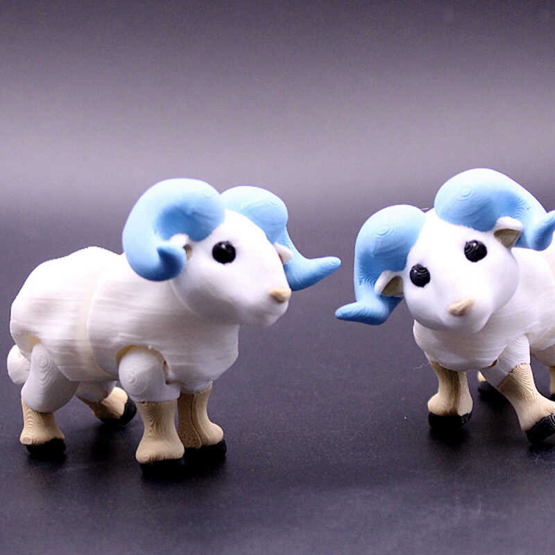 3D Printed Jointed Movable Sheep Figurine Creative Hand-Made Animal ...
