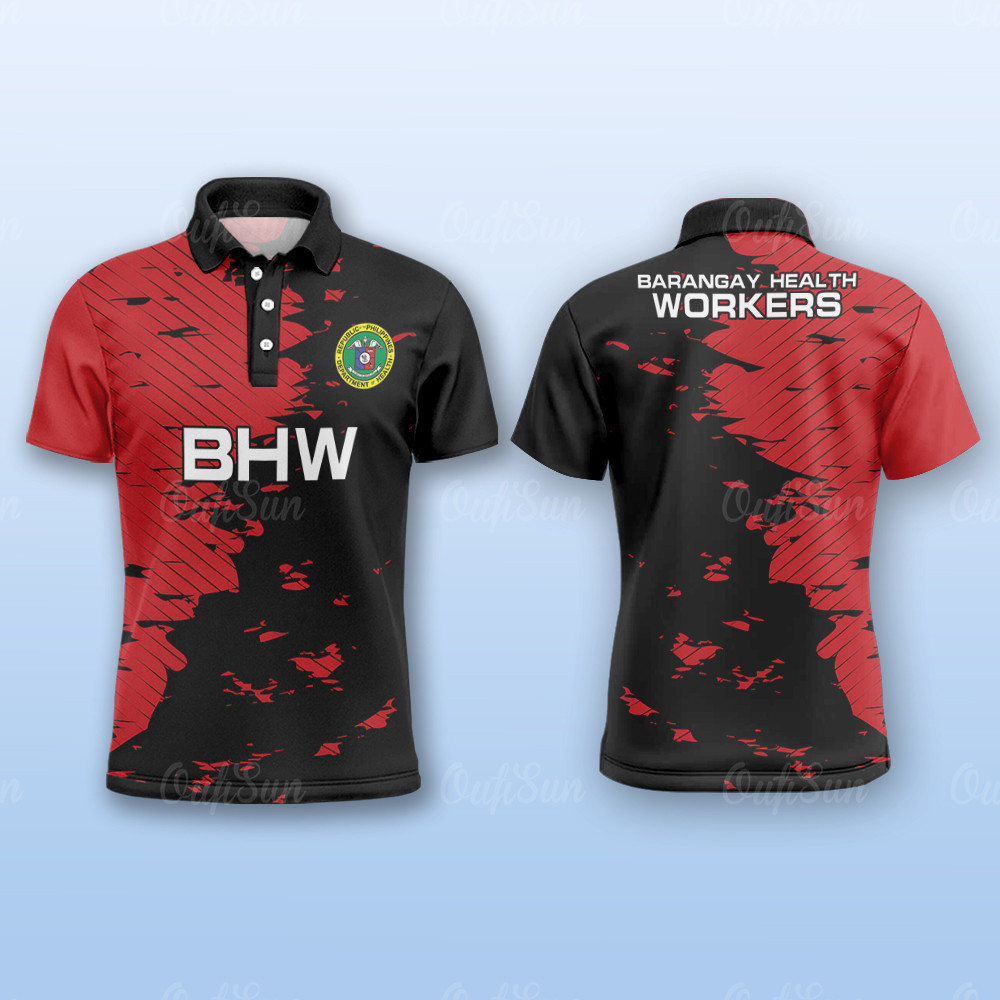 2025 (BHW) POLO Shirt Full Sublimation Barangay Health Worker Uniform ...