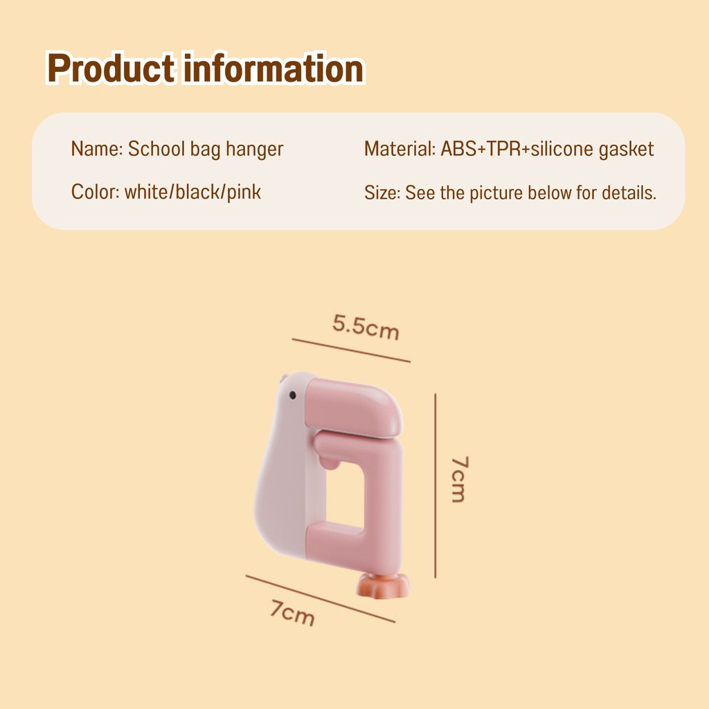 Thinking Duck Desktop Hooks 30KG Load Bearing No Punching Desk Edge ...