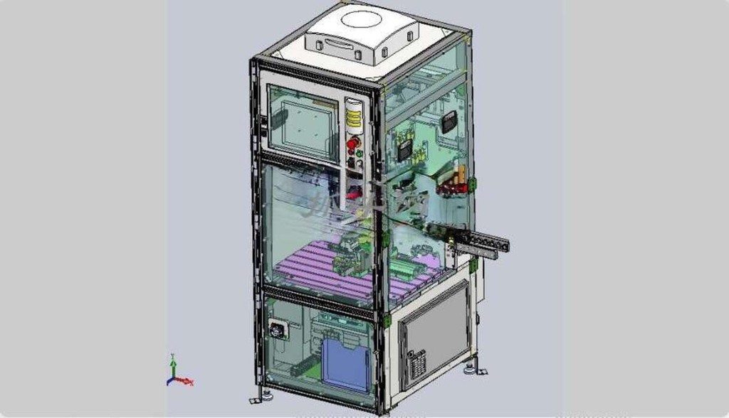 ☑♥ A Compact Online Inspection and Labeling Machine CAD Drawing ...