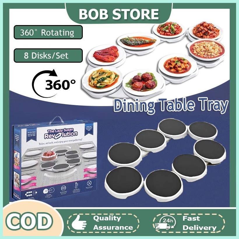 Rotating Dining Table Tray Expandable Long Table Rotating Tray Portable ...