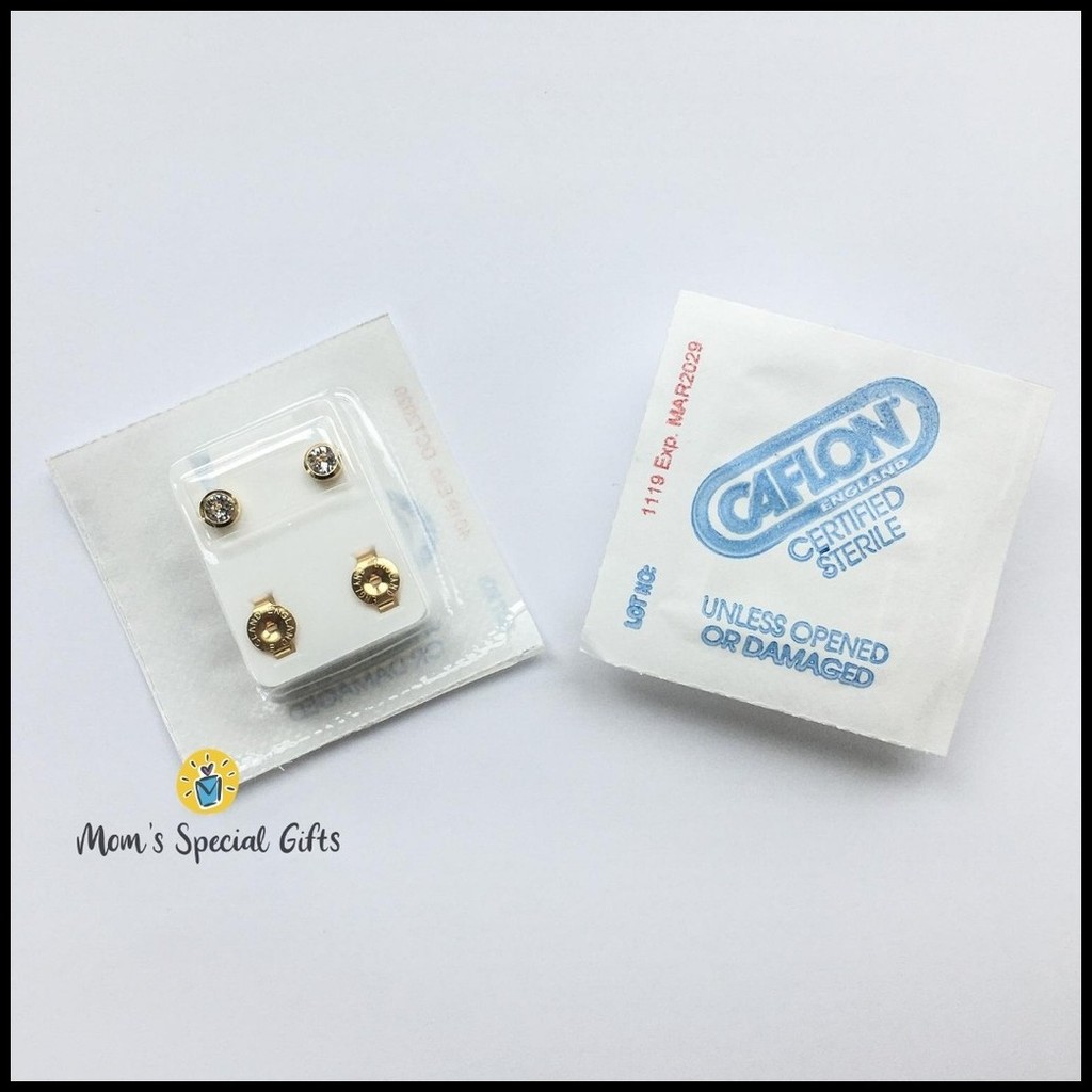 Caflon Sterile Earrings LARGE DIAMOND (5mm) | Shopee Philippines