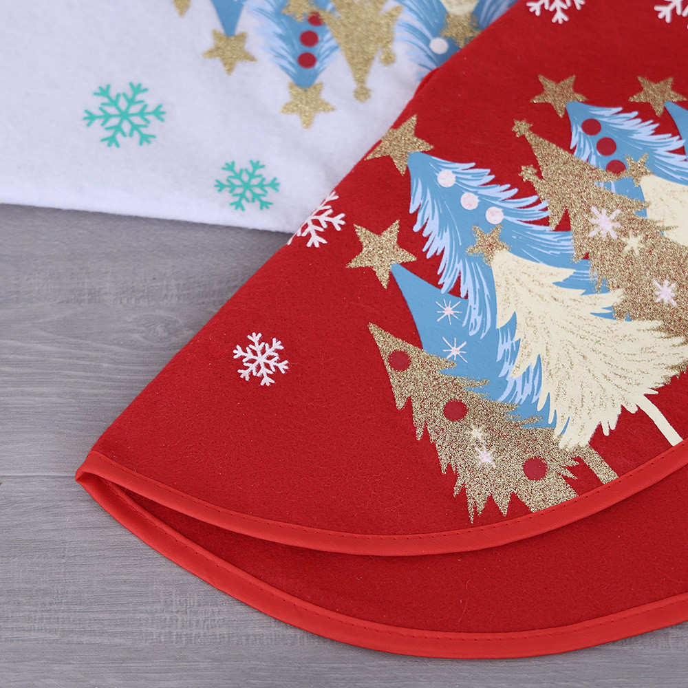 40/90/120CM Christmas Tree Skirt Christmas Tree Mat Holy Night Winter ...