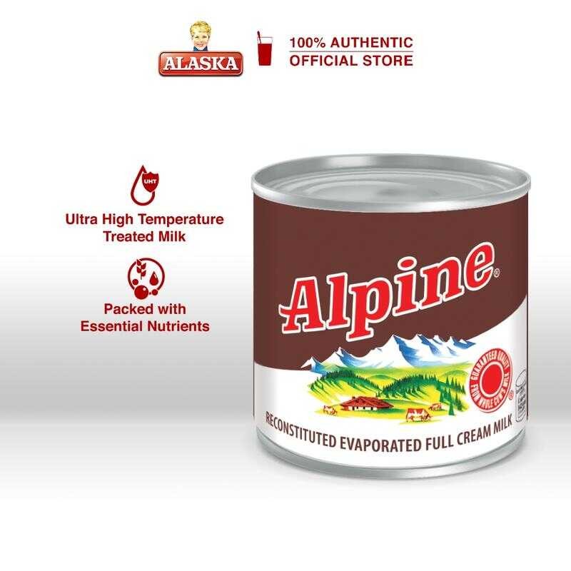 Alpine Full Cream Evaporated Milk 154Ml 852 | Shopee Philippines