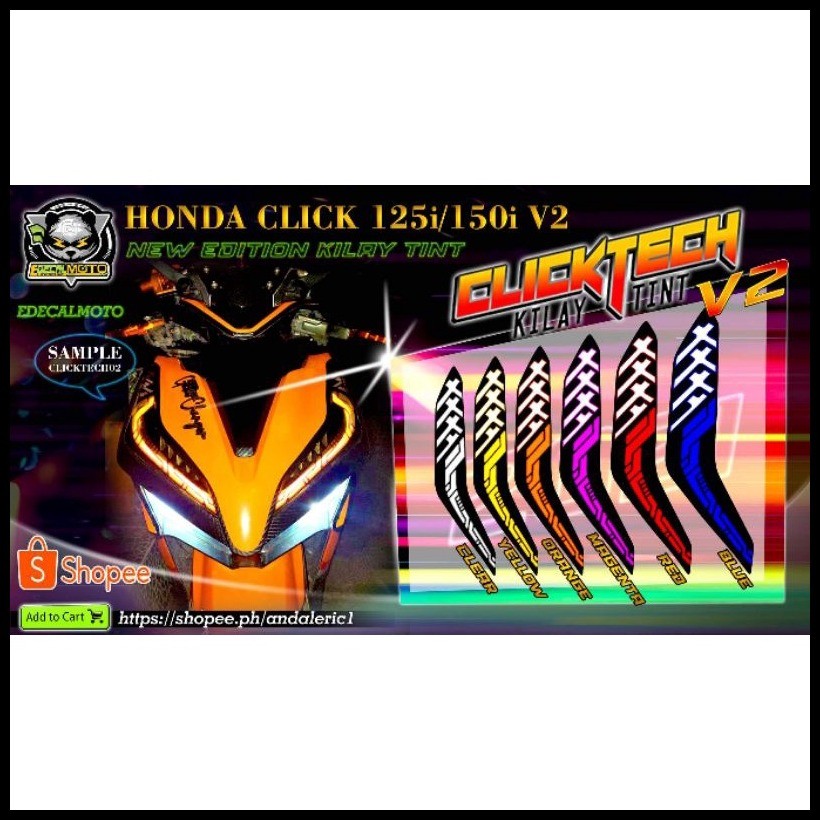 HONDA CLICK 125i/150i VERSION 2KILAY TINT 2.0 | Shopee Philippines