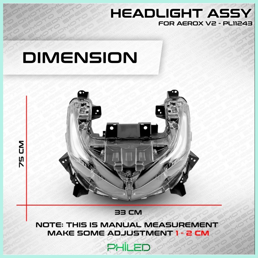 PHILED AEROX V2 HEADLIGHT ASSY CLEAR FRONT HEADLIGHT FOR YAMAHA AEROX ...