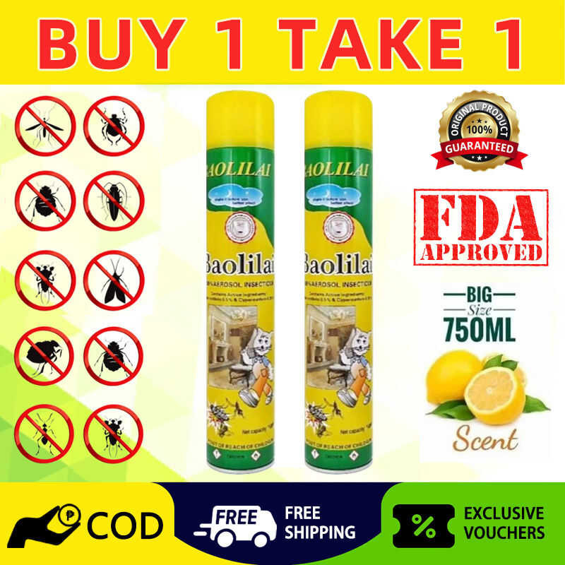 Buy 1 Take Baolilai Insect Spray 750 ML Lemon Scent Original 5Ef ...