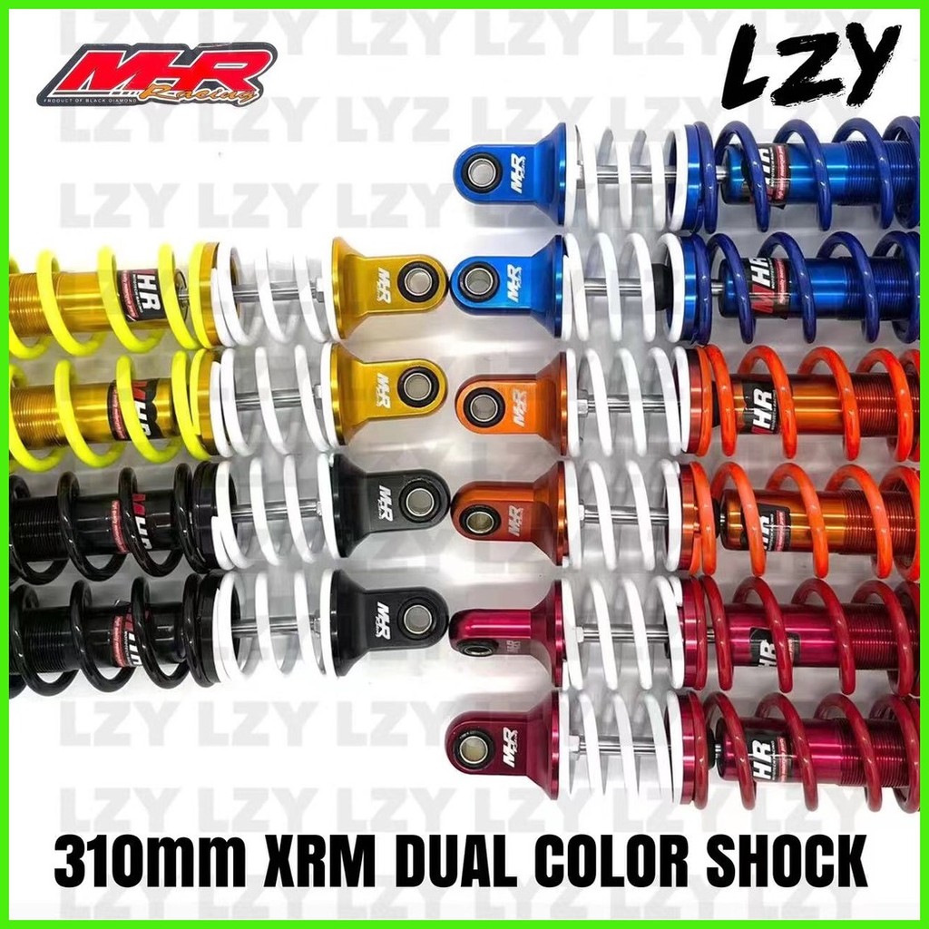 2 PCS. / SET PAIR MHR Racing XRM 310mm Dual Color Rear Suspension Shock ...
