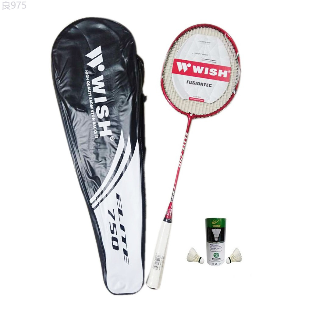 Wish Badminton Racket Elite 750 Single w/ Joint and Bag Cover with Free ...