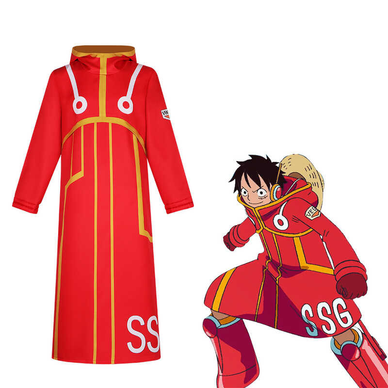 New One Piece Luffy Cosplay Costume Future Island Egghead Chapter Luffy ...