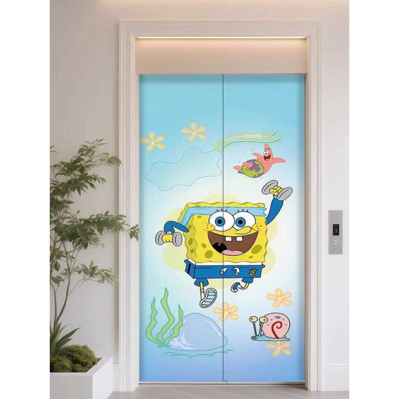 2025 New SpongeBob Magnetic Door Sticker Elevator One Home Entry High ...