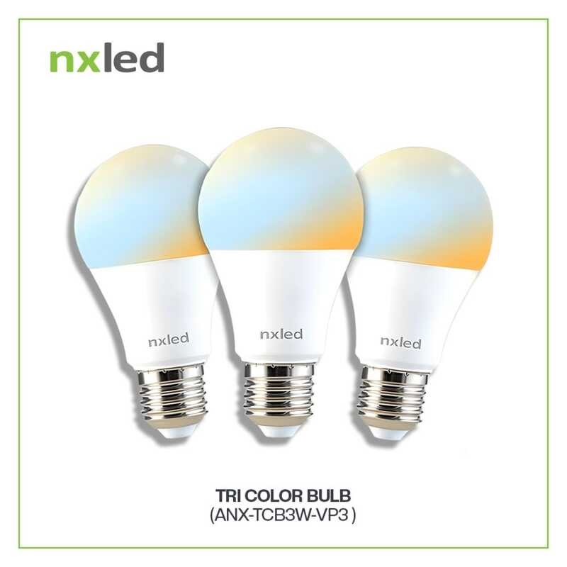 [Value Pack] NXLED LED Tri-Color Bulb Daylight Warm Cool White 3W 5W 7W ...