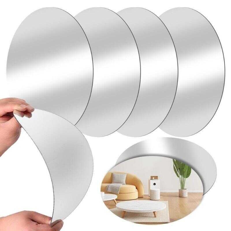 Self-Adhesive Soft Round / Ellipsoid Non-Glass Large Acrylic - Mirror ...