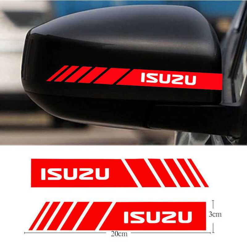 2 Pieces Decorative Decals For Isuzu Mux Ranger D-Max Car Mirror Stripe ...
