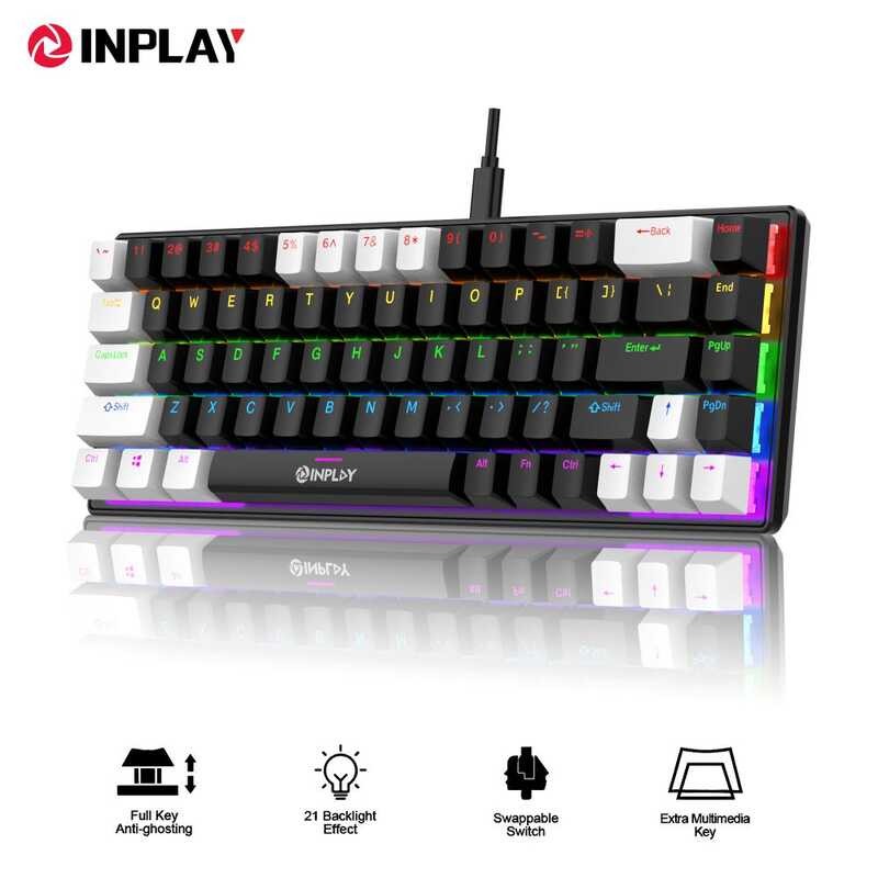 Inplay Nk680 Wired Mechanical Keyboard Hot Swappable With Red Switch ...