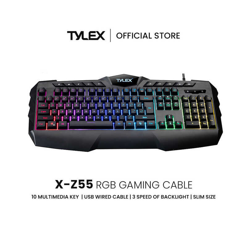 TYLEX X-Z55 Multimedia RGB Gaming Backlit Keyboard 3 | Shopee Philippines