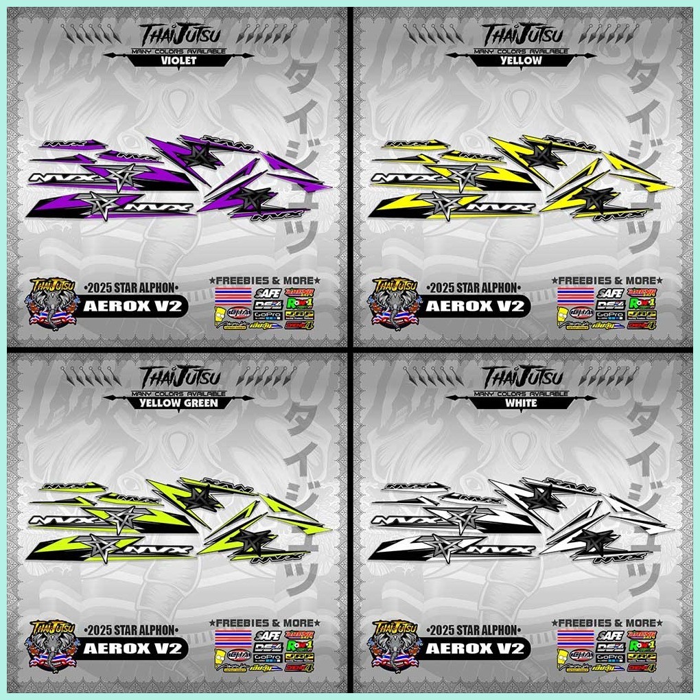 AEROX V2 INDO STICKER DECALS ( 2025 STAR ALPHON )【ThaijutsuStickers ...