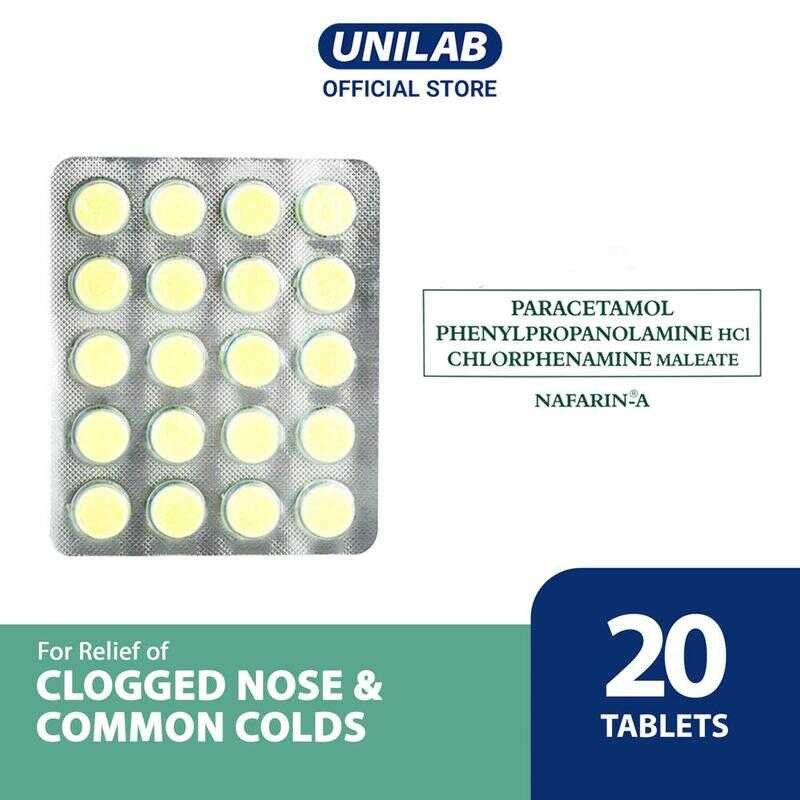 Nafarin-A Phenylpropanolamine Hcl Chlorphenamine Maleate Paracetamol ...