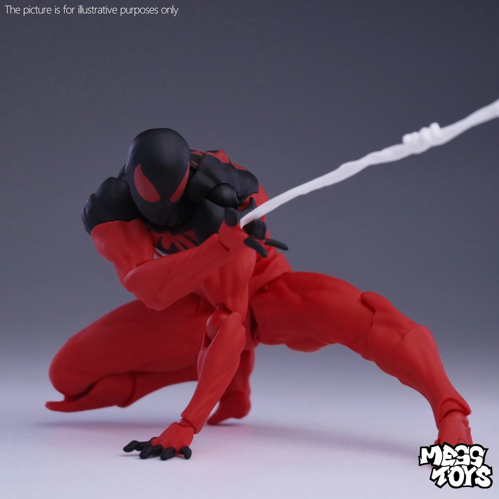 2025 New Mess Toys Kane Crimson Neighbor Crimson Spider Man Black Red ...