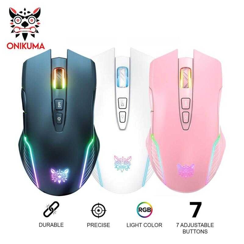 Onikuma Cw905 Wired And Wireless Gaming Mouse RGB Backlit Honeycomb ...