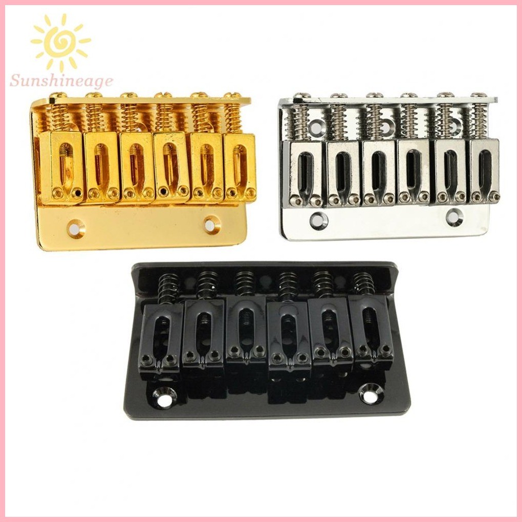 Hardtail Hard Tail Fixed Saddle Bridge for 6 String Electric Guitar ...